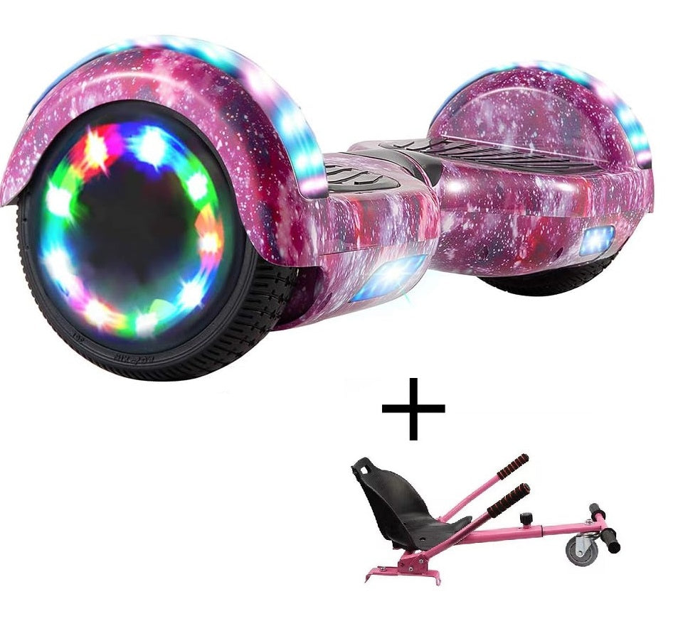 BUNDLE Sale! Hoverboard With Led Wheel+ Pink HoverKart – Marsboard